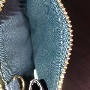 Coach | Bags | Coach Blue Leather Keychain Wallet | Poshmark